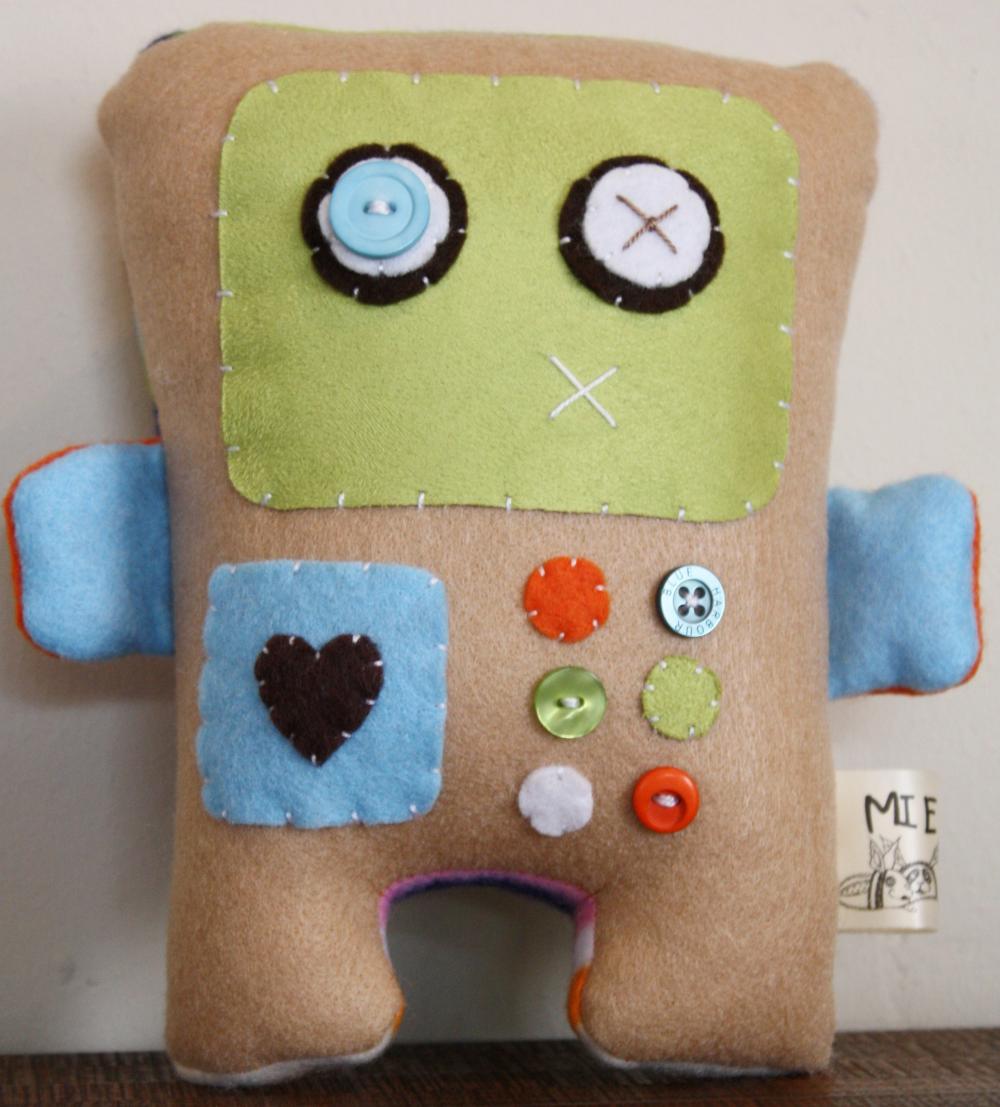 Boo!beloobie Remmington The Robot In Blue, Green, White, Orange And ...